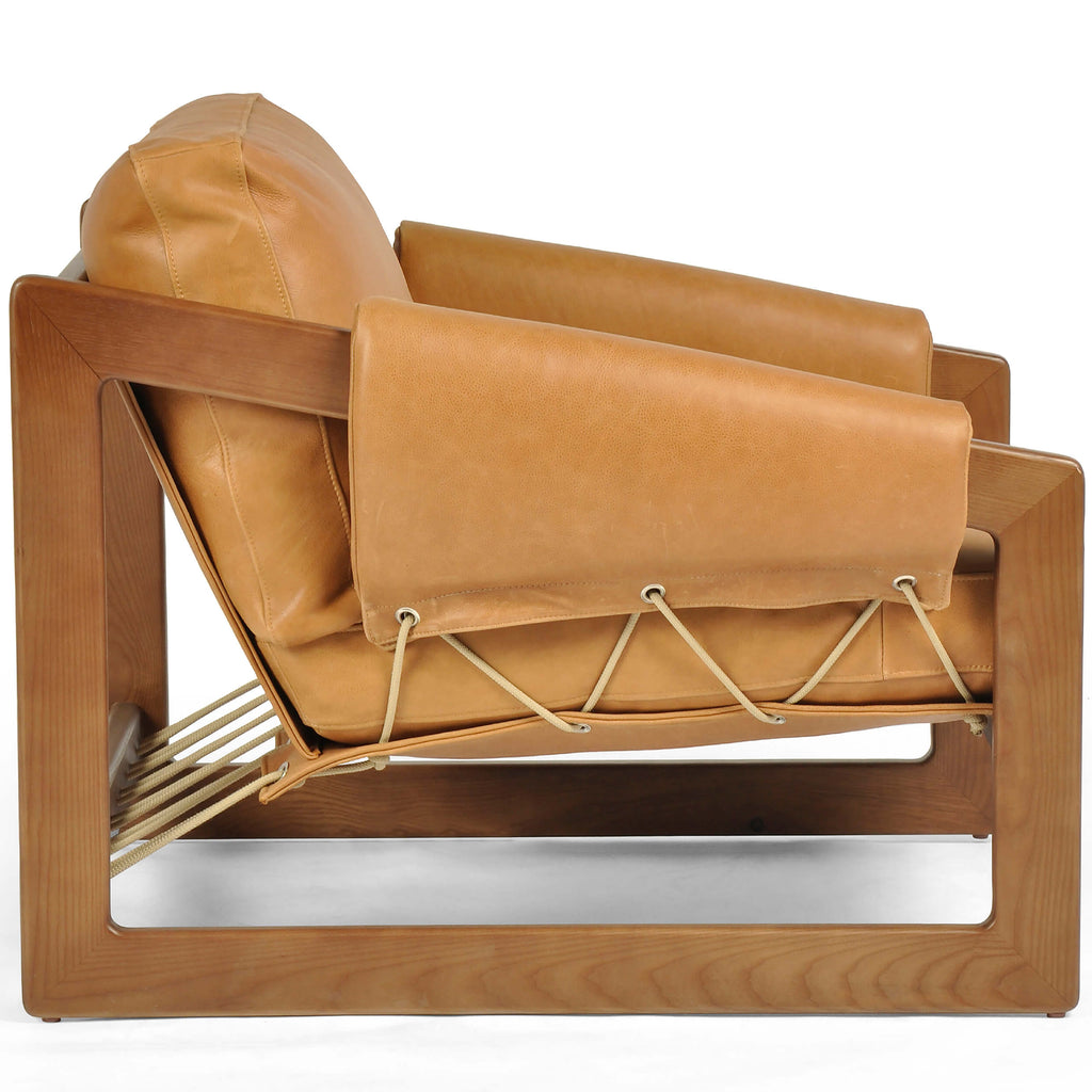 Dustin Leather Chair, Palermo Cognac – High Fashion Home