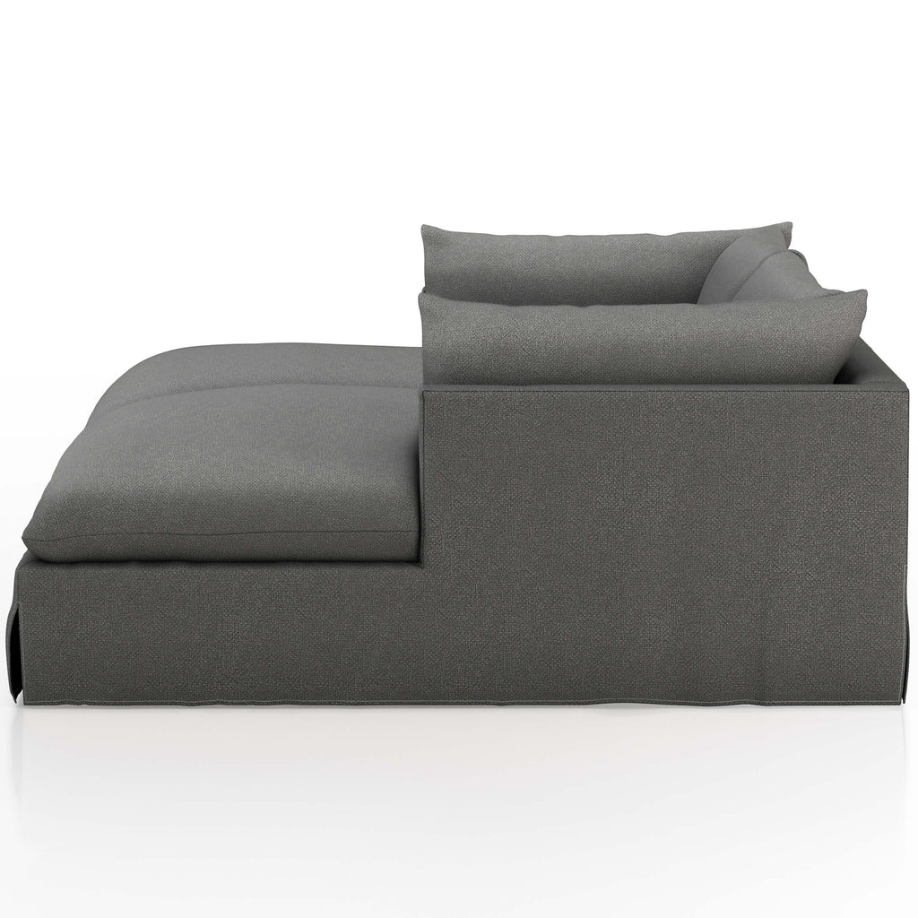 Habitat 87" Double Chaise Sectional, Fallon Charcoal – High Fashion Home