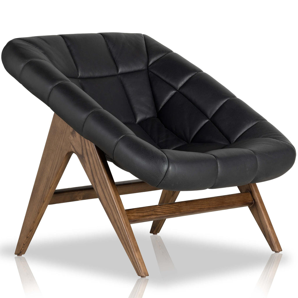 Vincent Leather Chair, Brickhouse Black by Four Hands – High Fashion Home