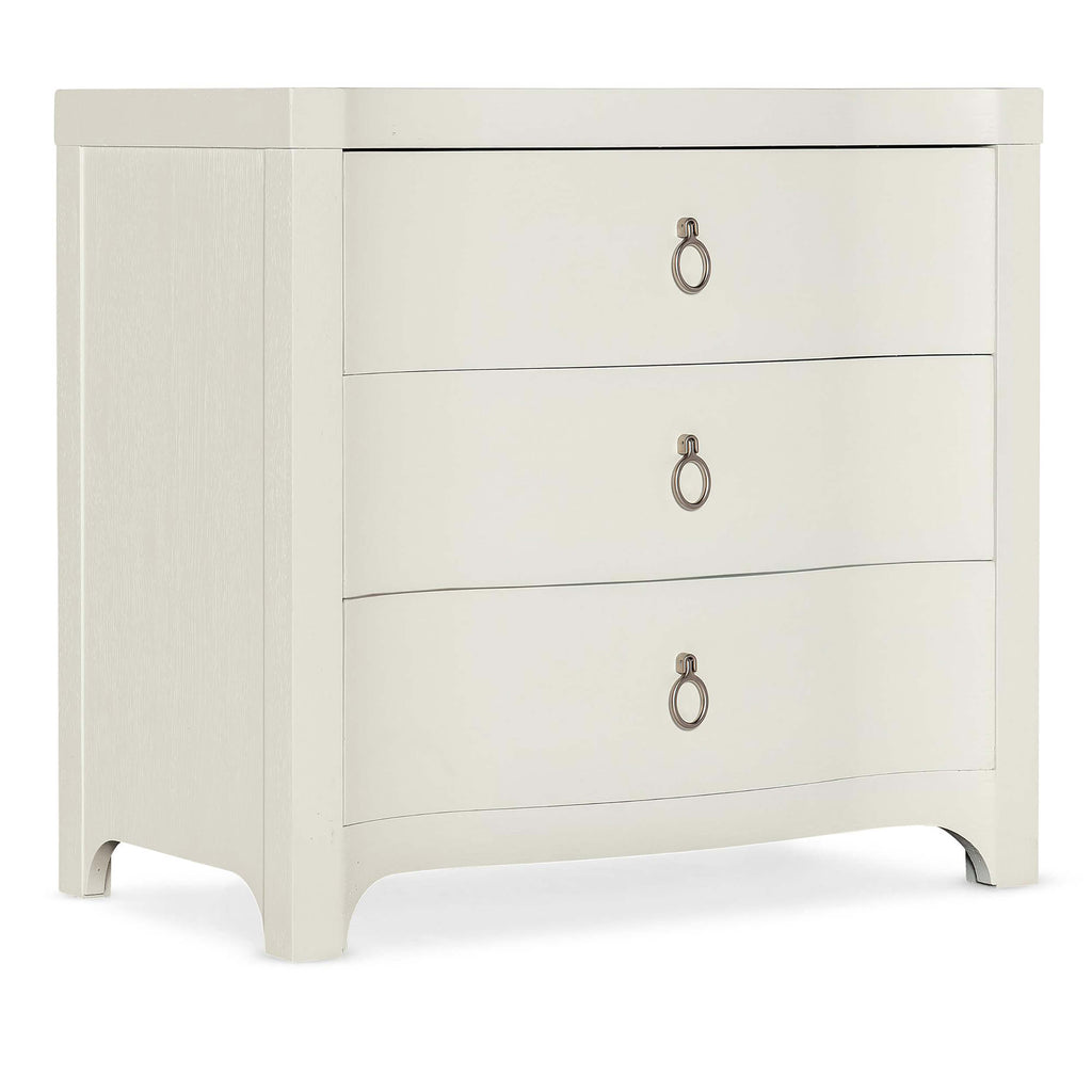 Antigua 3 Drawer Nightstand, Shell White – High Fashion Home