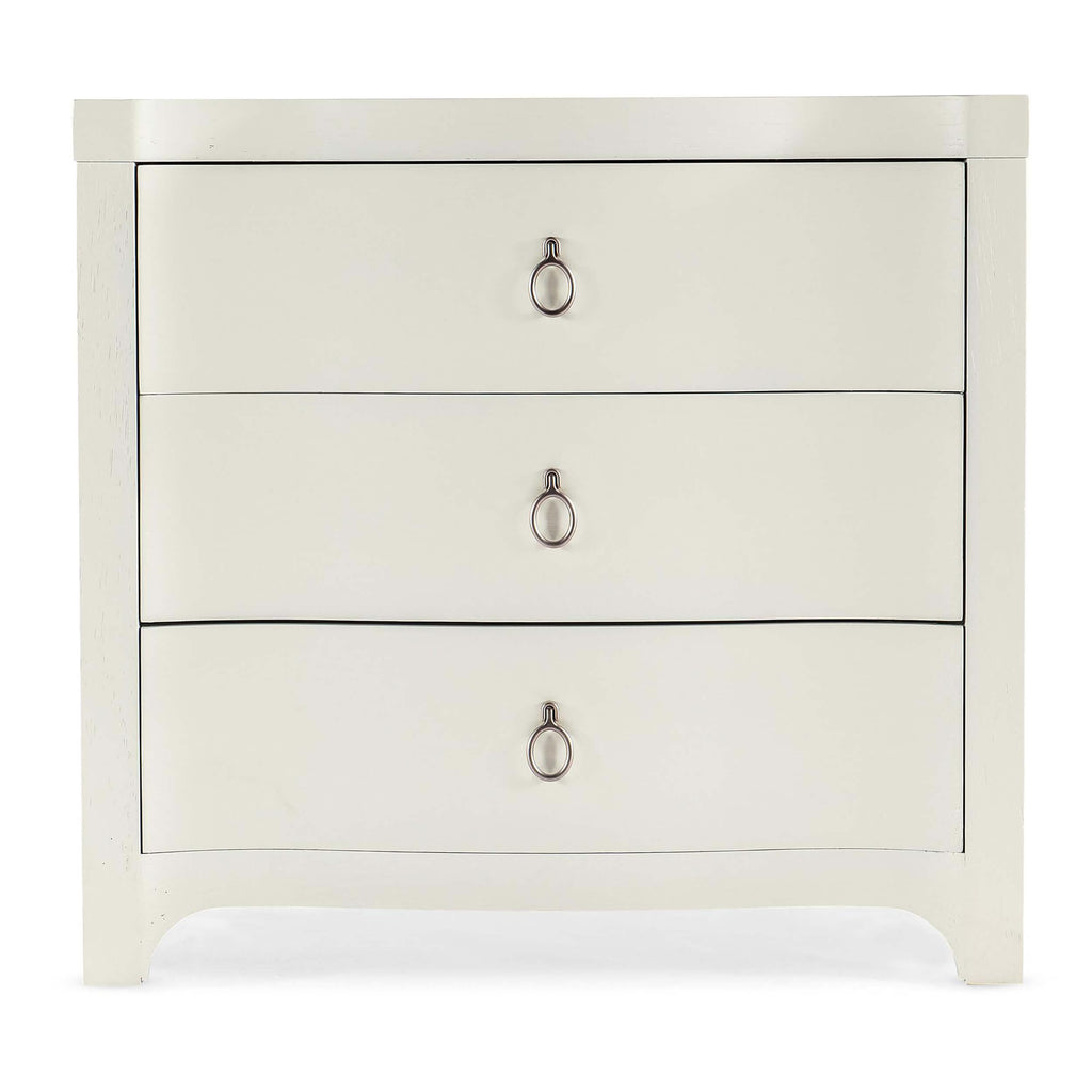 Antigua 3 Drawer Nightstand, Shell White – High Fashion Home