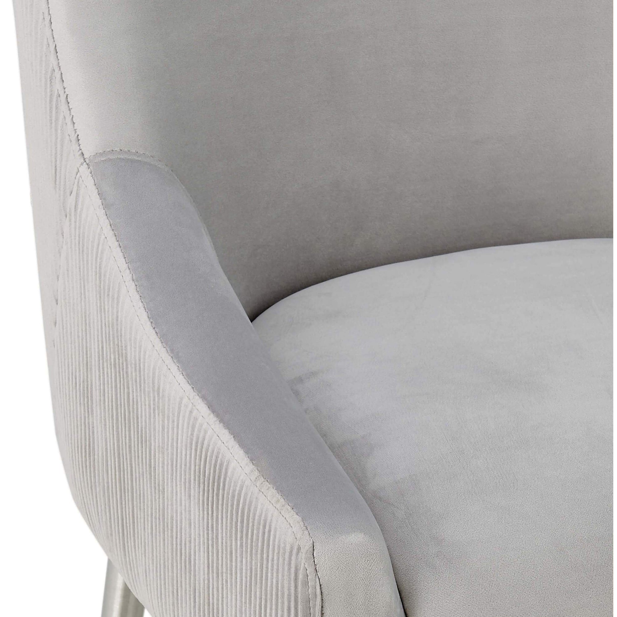 Beatrix Pleated Bar & Counter Stool, Light Grey – High Fashion Home