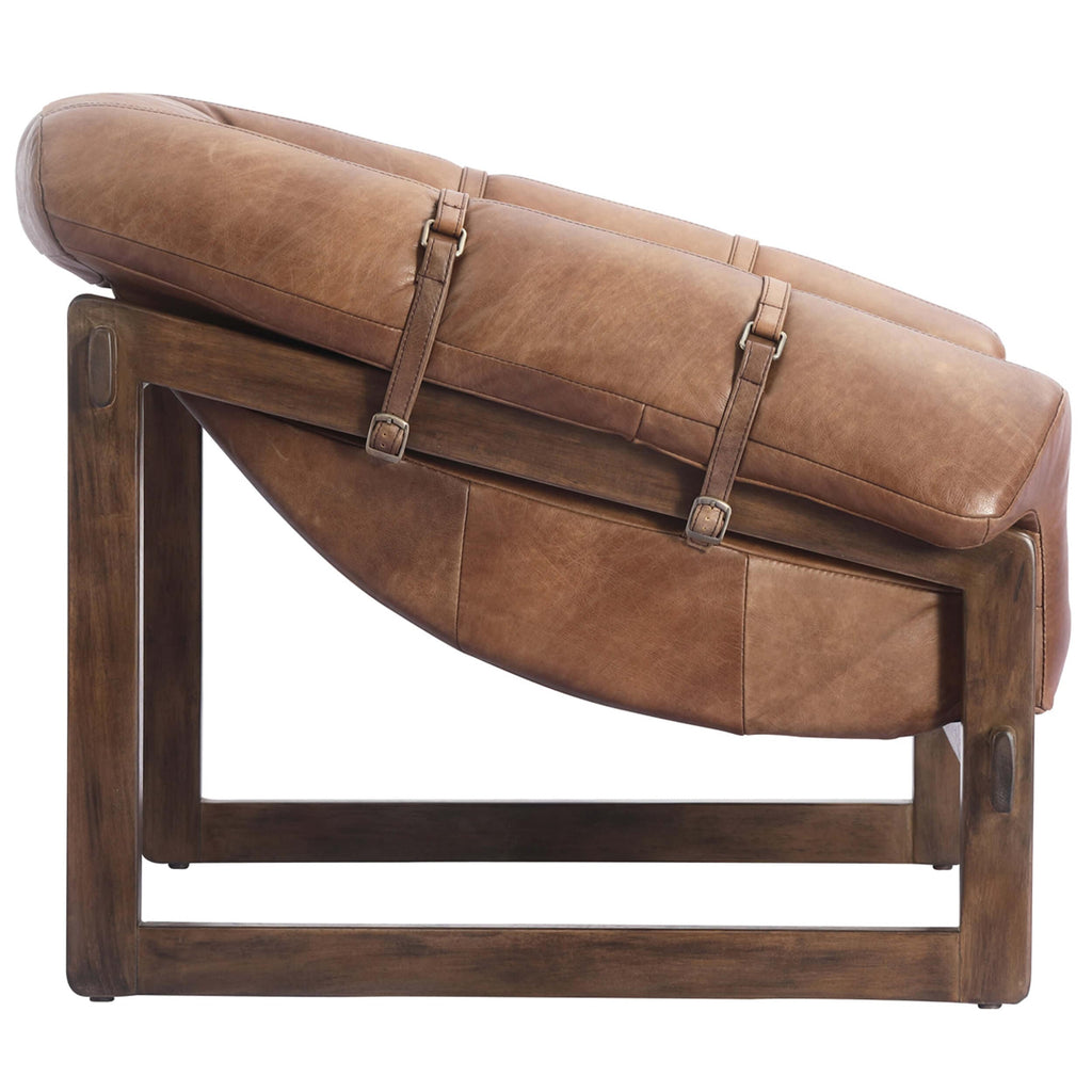 Bellos Leather Chair, Open Road Brown – High Fashion Home