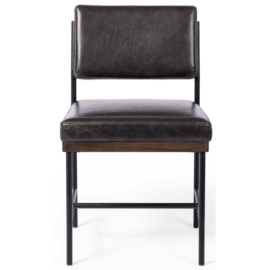 Benton Leather Dining Chair, Sonoma Black, Set of 2 by Four Hands ...