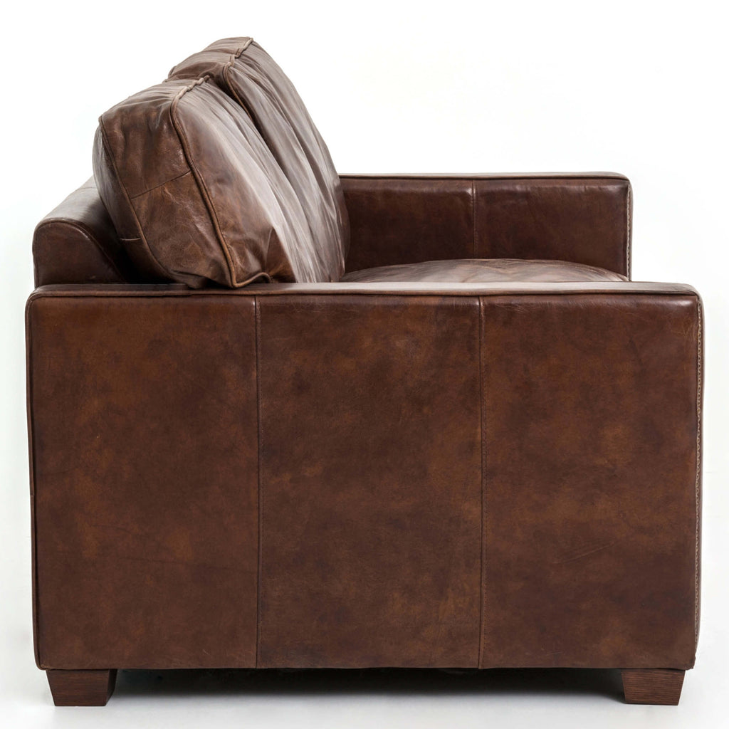 Larkin 72" Leather Sofa, Cigar – High Fashion Home