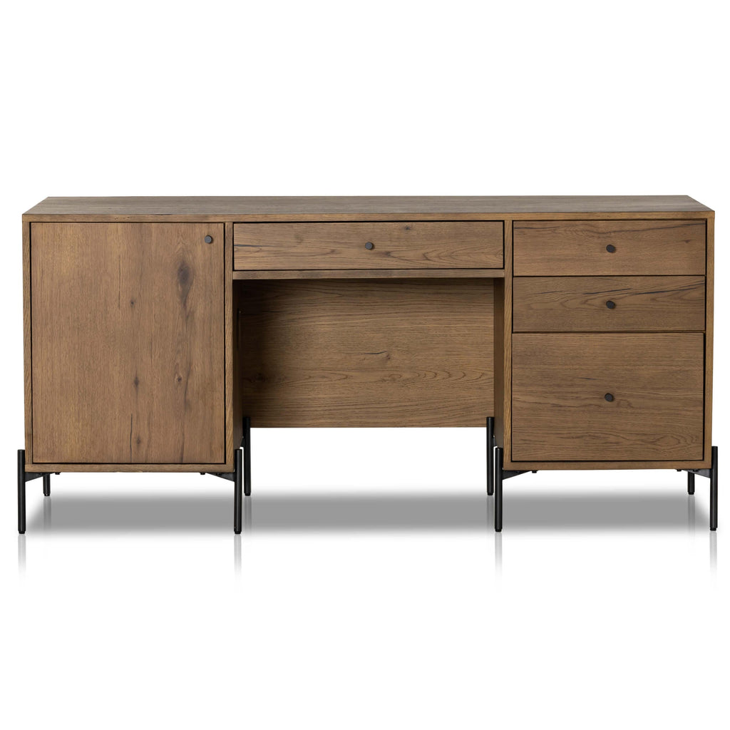 Eaton Executive Desk, Amber Oak by Four Hands – High Fashion Home