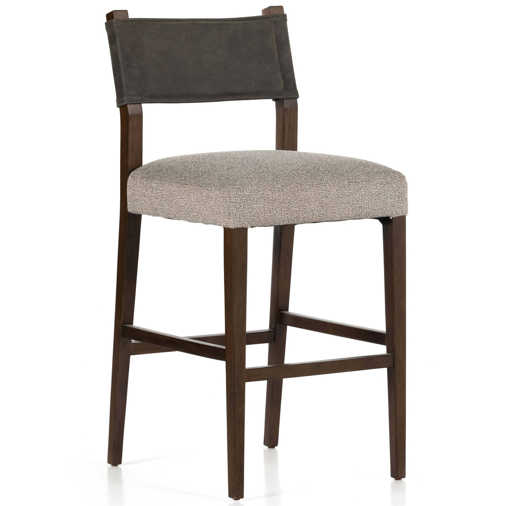Ferris Bar & Counter Stool, Nubuck Charcoal by Four Hands – High ...