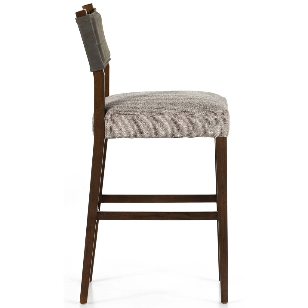 Ferris Bar & Counter Stool, Nubuck Charcoal by Four Hands – High ...