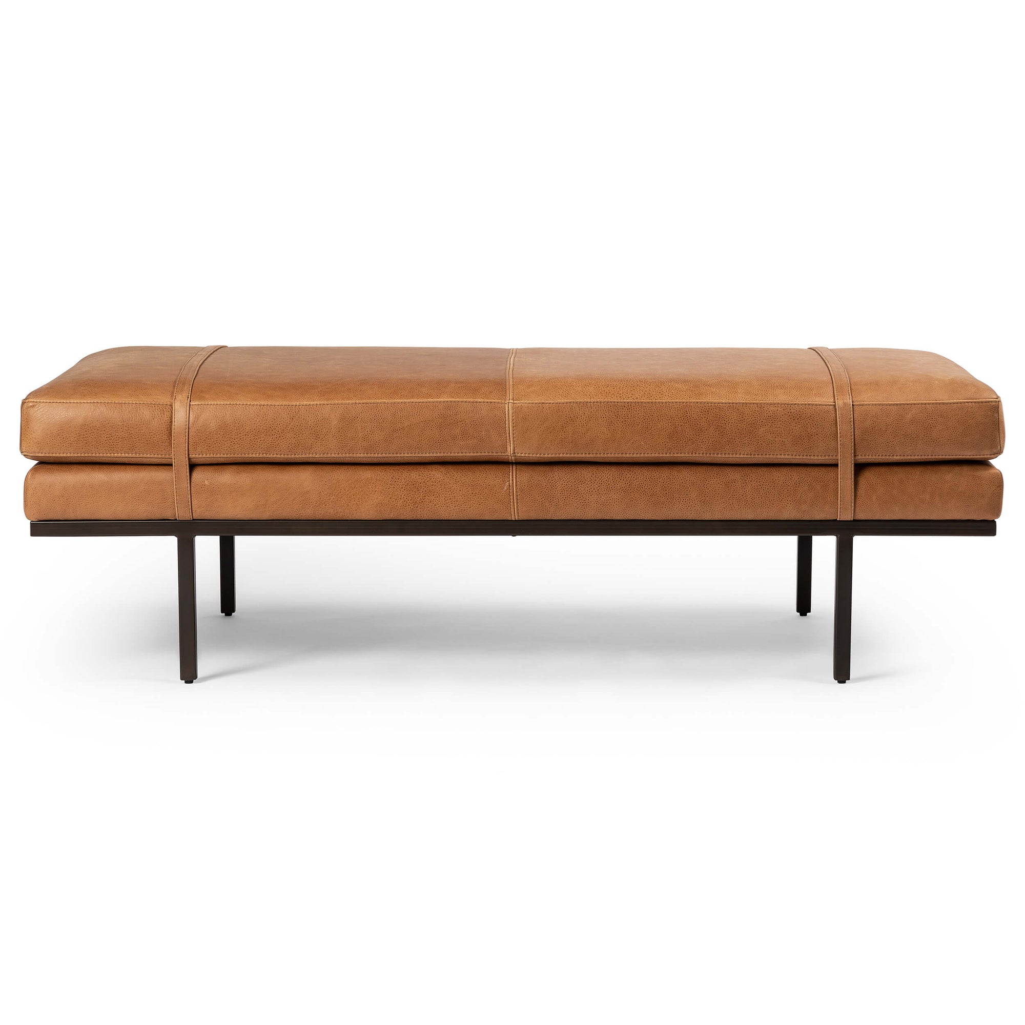 Leather bench couch store