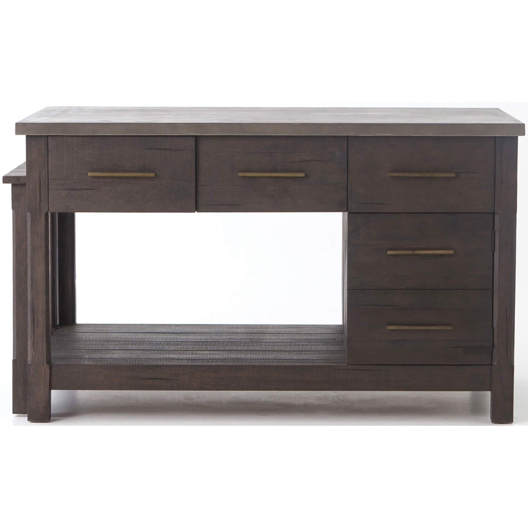 Ian Kitchen Island, Rubbed Black by Four Hands – High Fashion Home