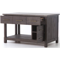 Ian Kitchen Island, Rubbed Black – High Fashion Home