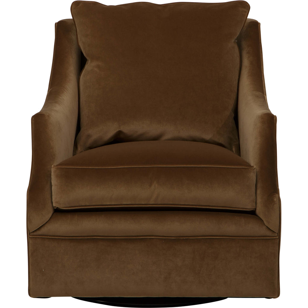 Kara Swivel Chair, Tawny Brown – High Fashion Home