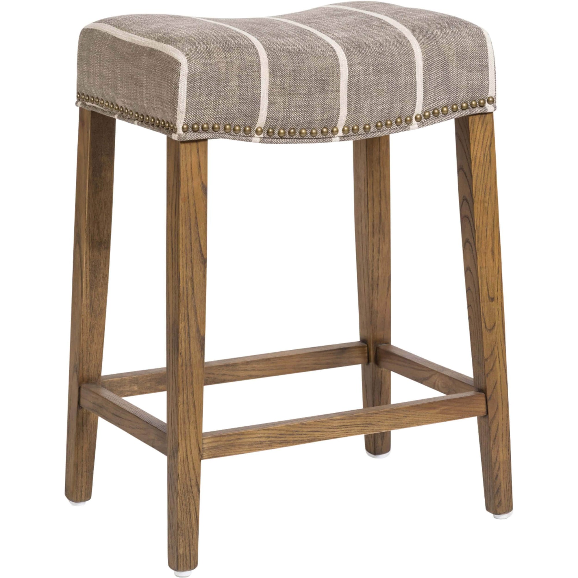 Saddle Bar & Counter Stool, Striped Graphite – High Fashion Home