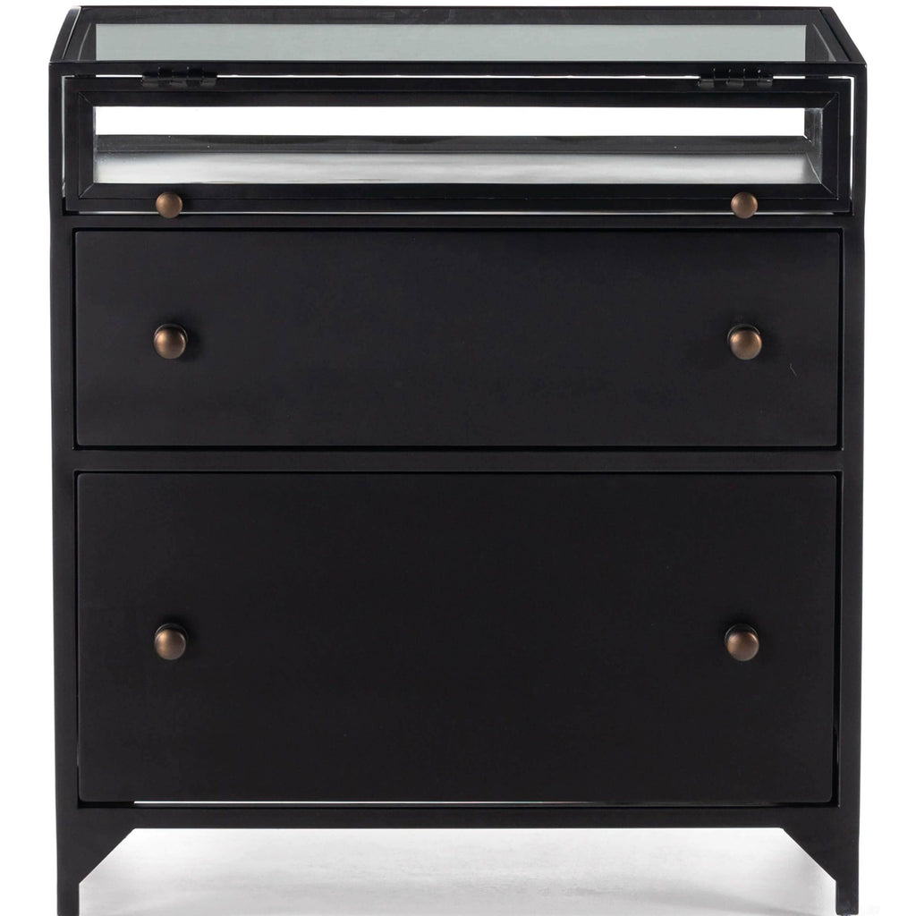 Shadow Box Nightstand, Black by Four Hands – High Fashion Home