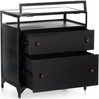 Shadow Box Nightstand, Black – High Fashion Home
