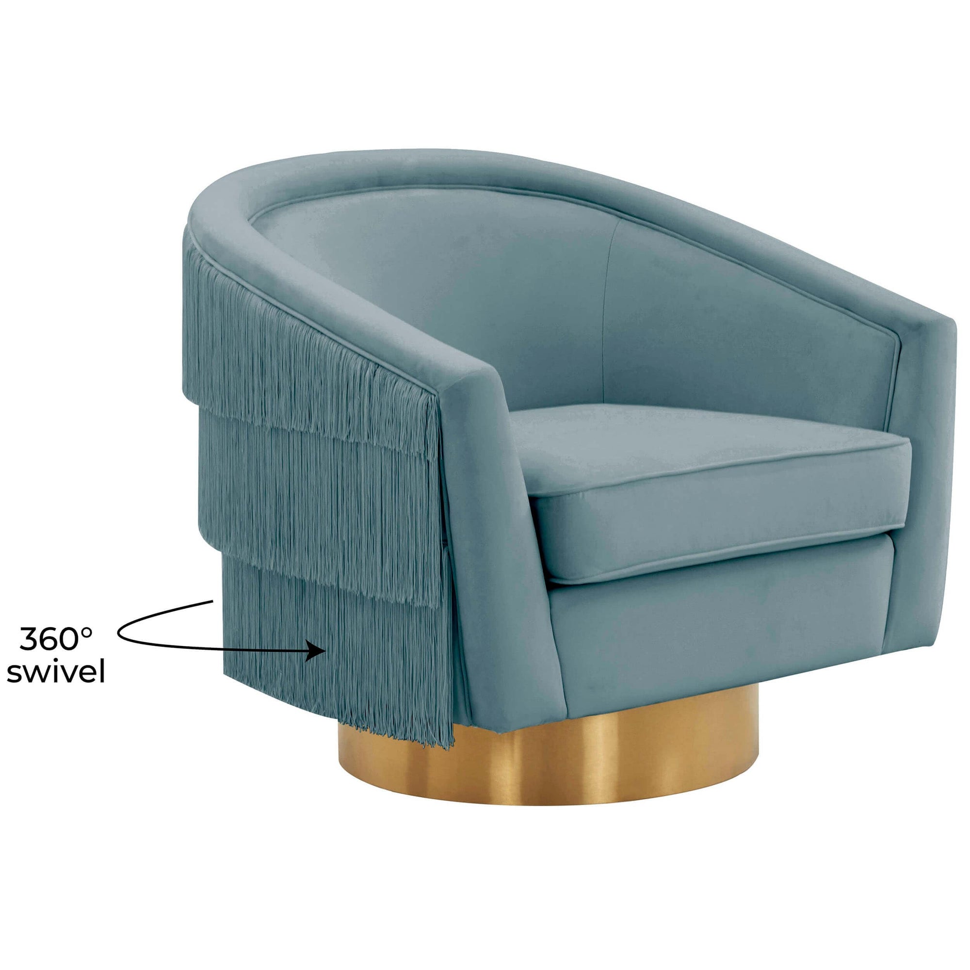 Flapper Swivel Chair, Bluestone – High Fashion Home