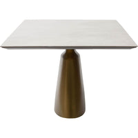 Taji Rectangular Dining Table, Gray/Gold Base – High Fashion Home