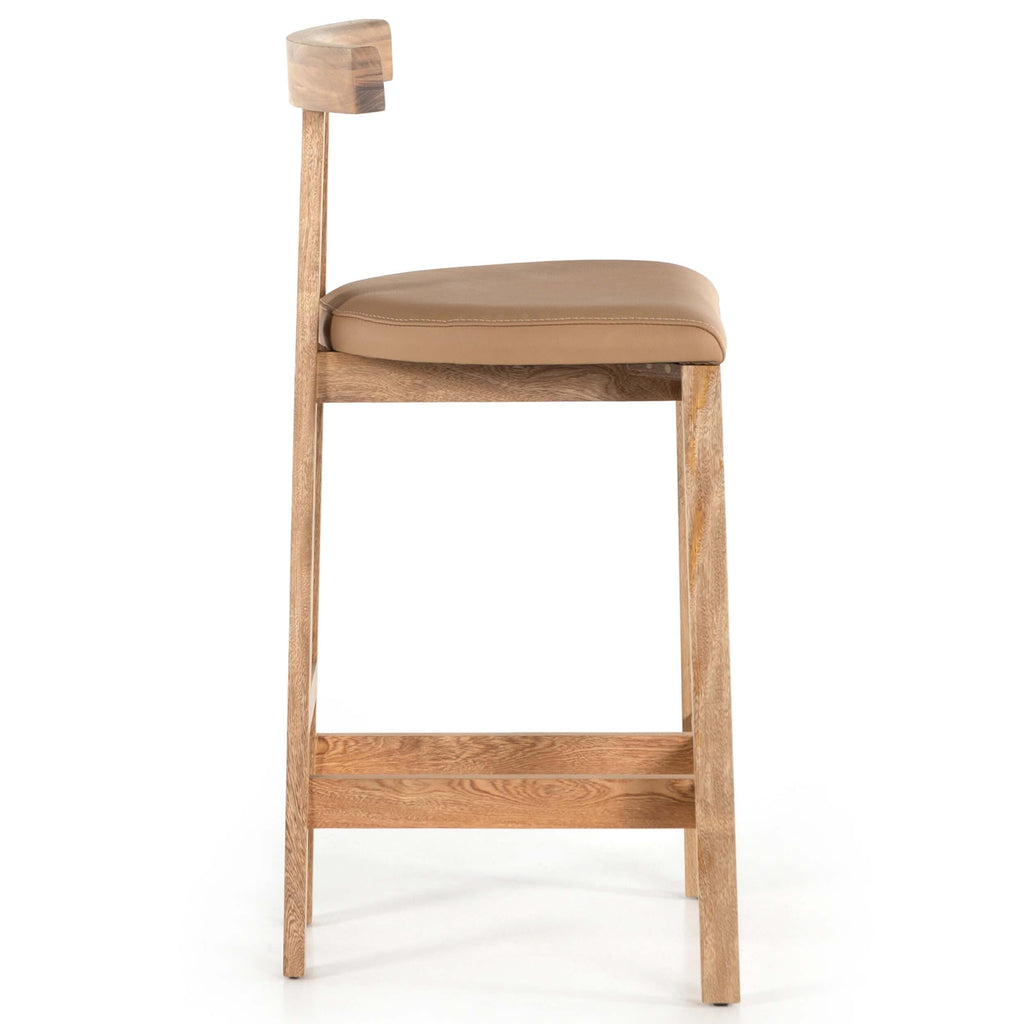 Tex Leather Bar & Counter Stool, Natural by Four Hands – High Fashion Home