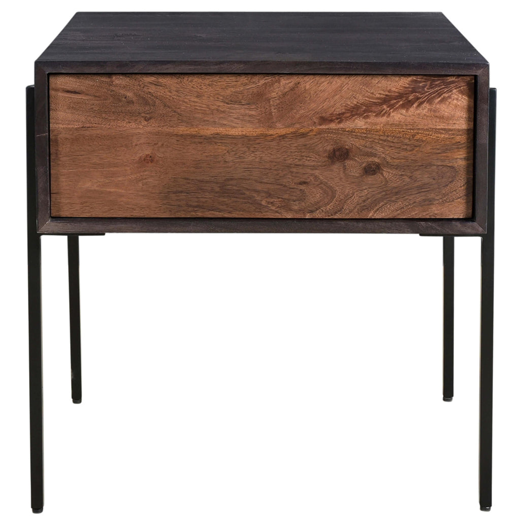 Tobin Side Table, Light Brown – High Fashion Home