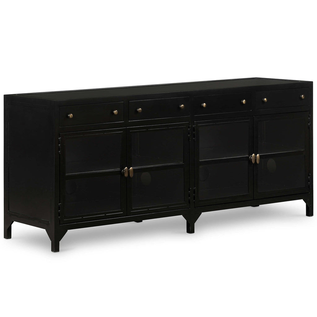 Shadow Box Media Console, Black by Four Hands – High Fashion Home