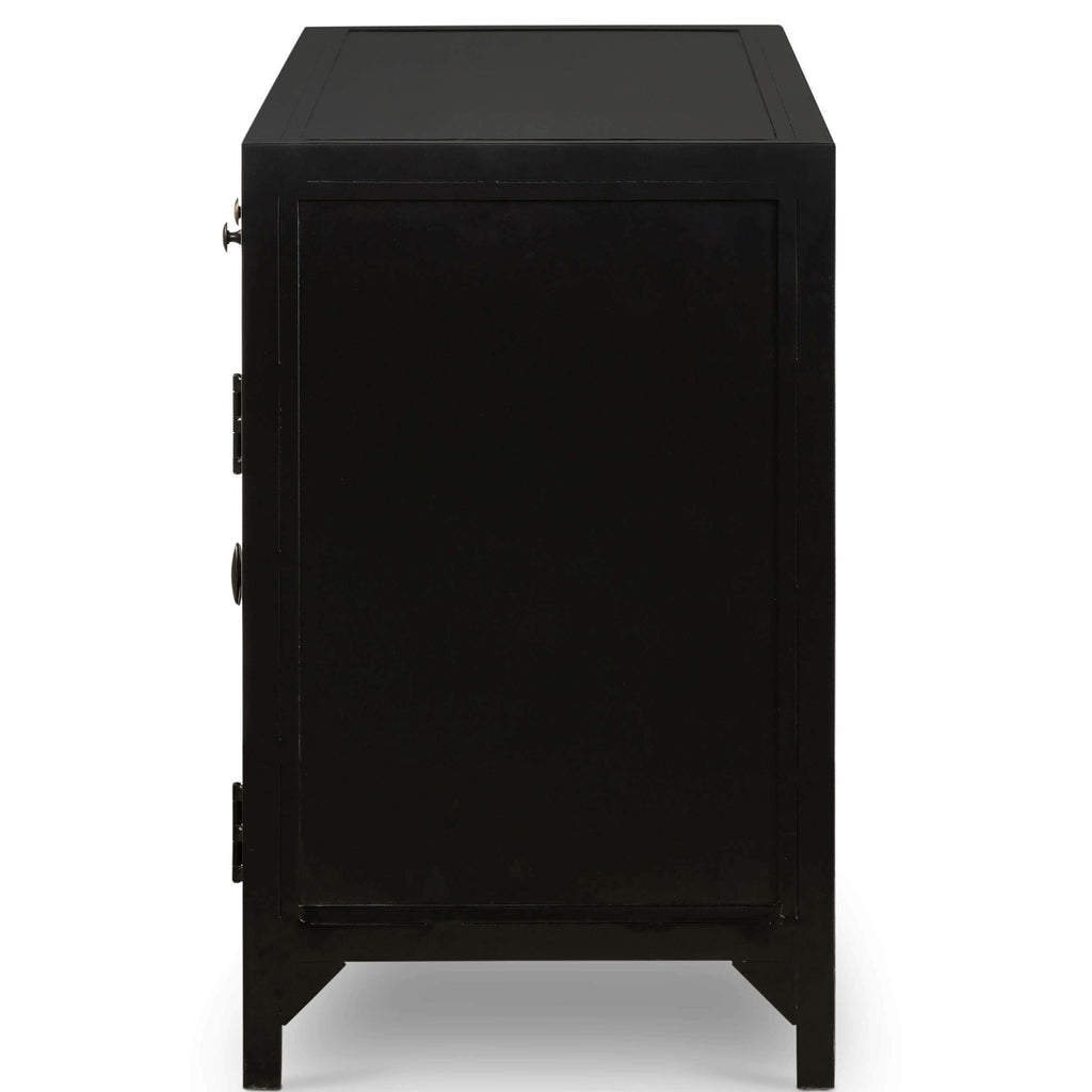 Shadow Box Media Console, Black by Four Hands – High Fashion Home