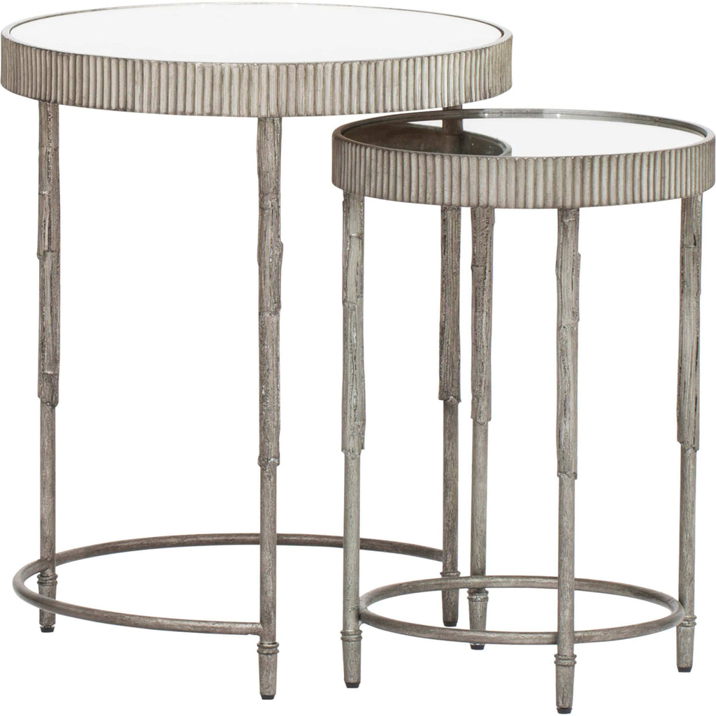 Accent Nesting Tables, Silver, Set of 2 – High Fashion Home