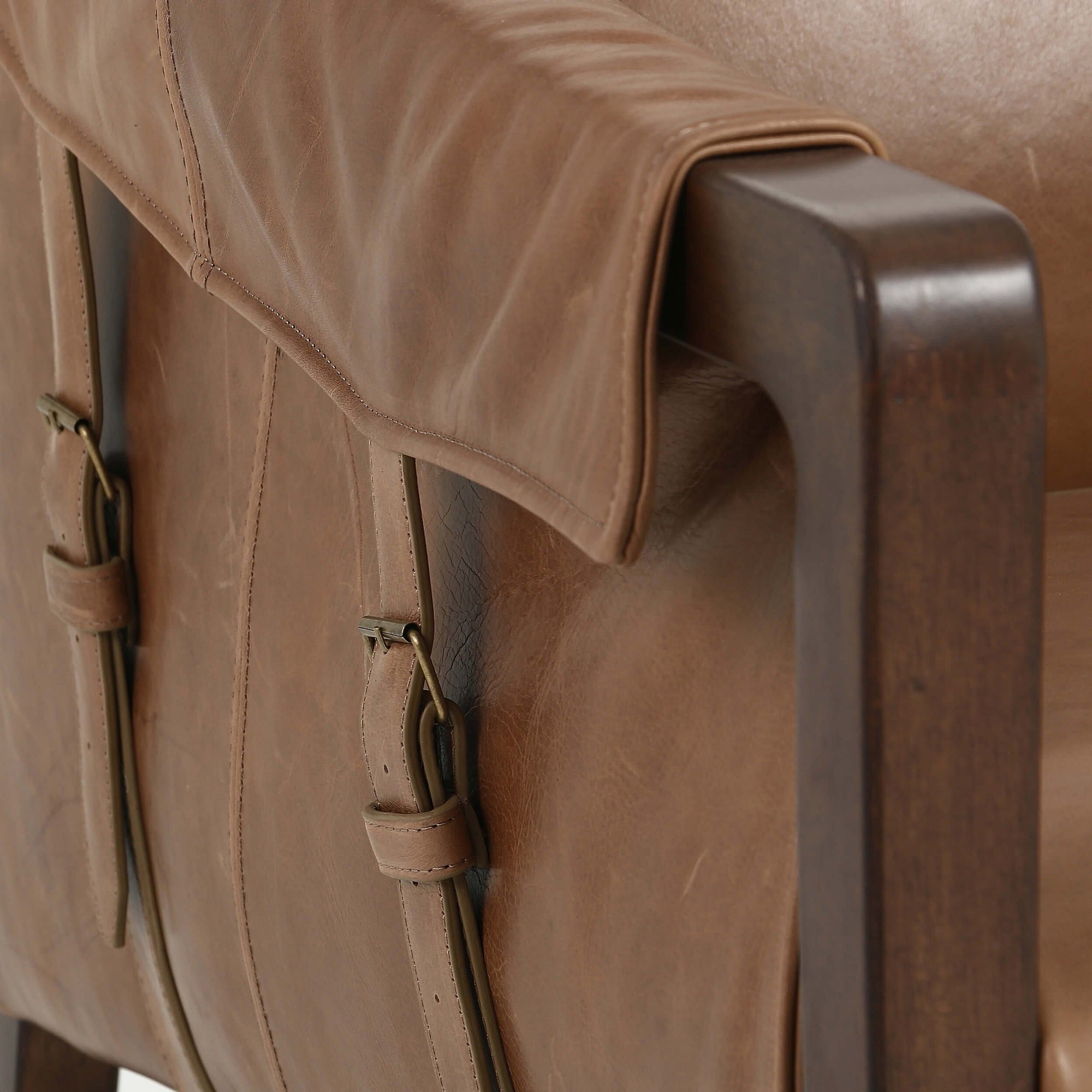 Bauer Leather Chair, Warm Taupe Dakota by Four Hands – High Fashion Home