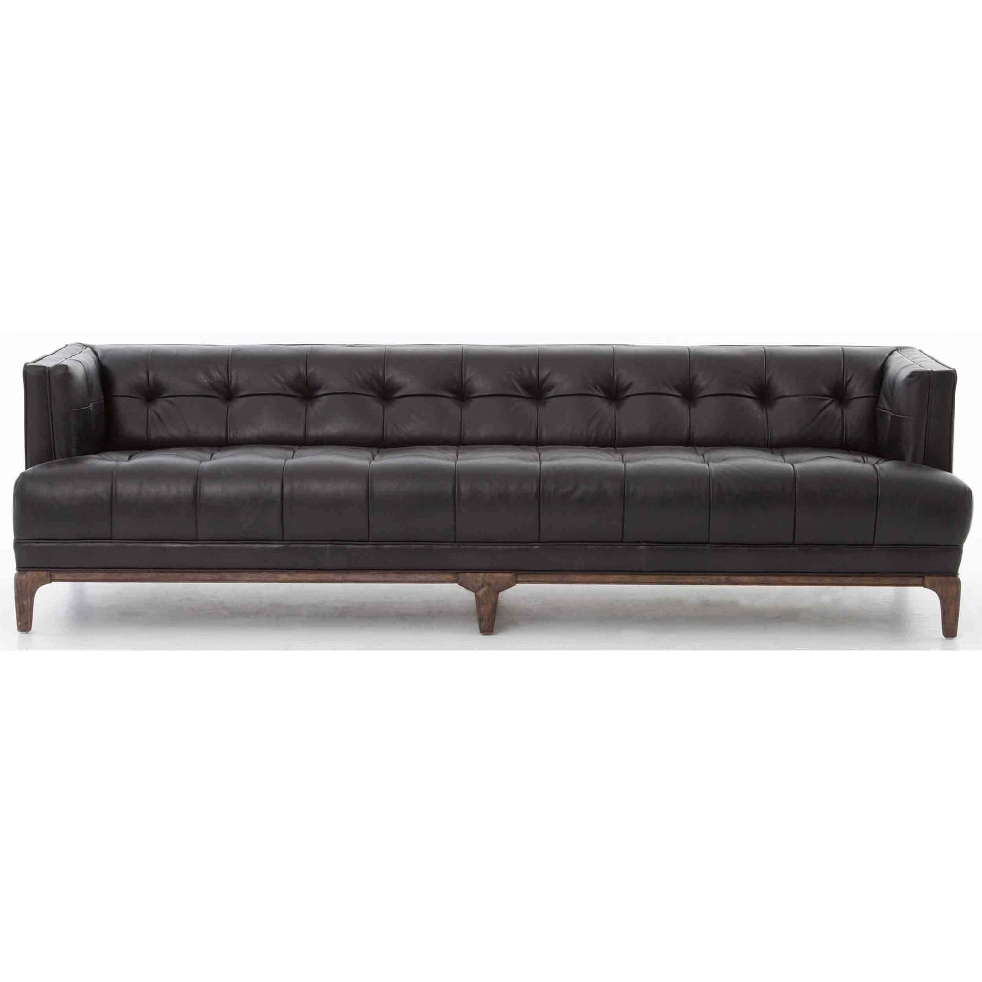 Dylan Leather Sofa, Rider Black by Four Hands – High Fashion Home