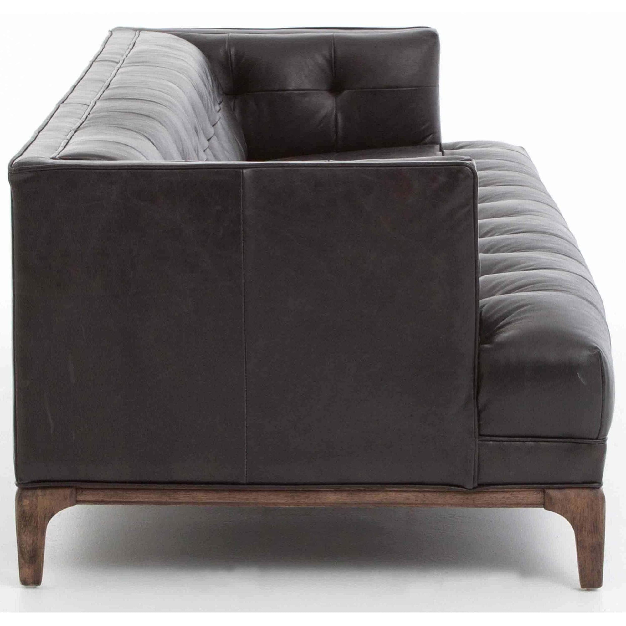 Dylan Leather Sofa, Rider Black by Four Hands – High Fashion Home