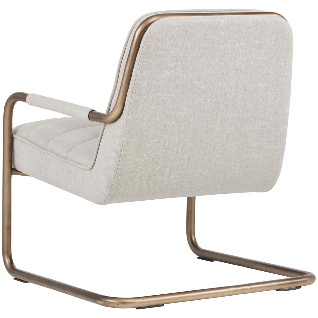 Lincoln Lounge Chair, Beige Linen – High Fashion Home