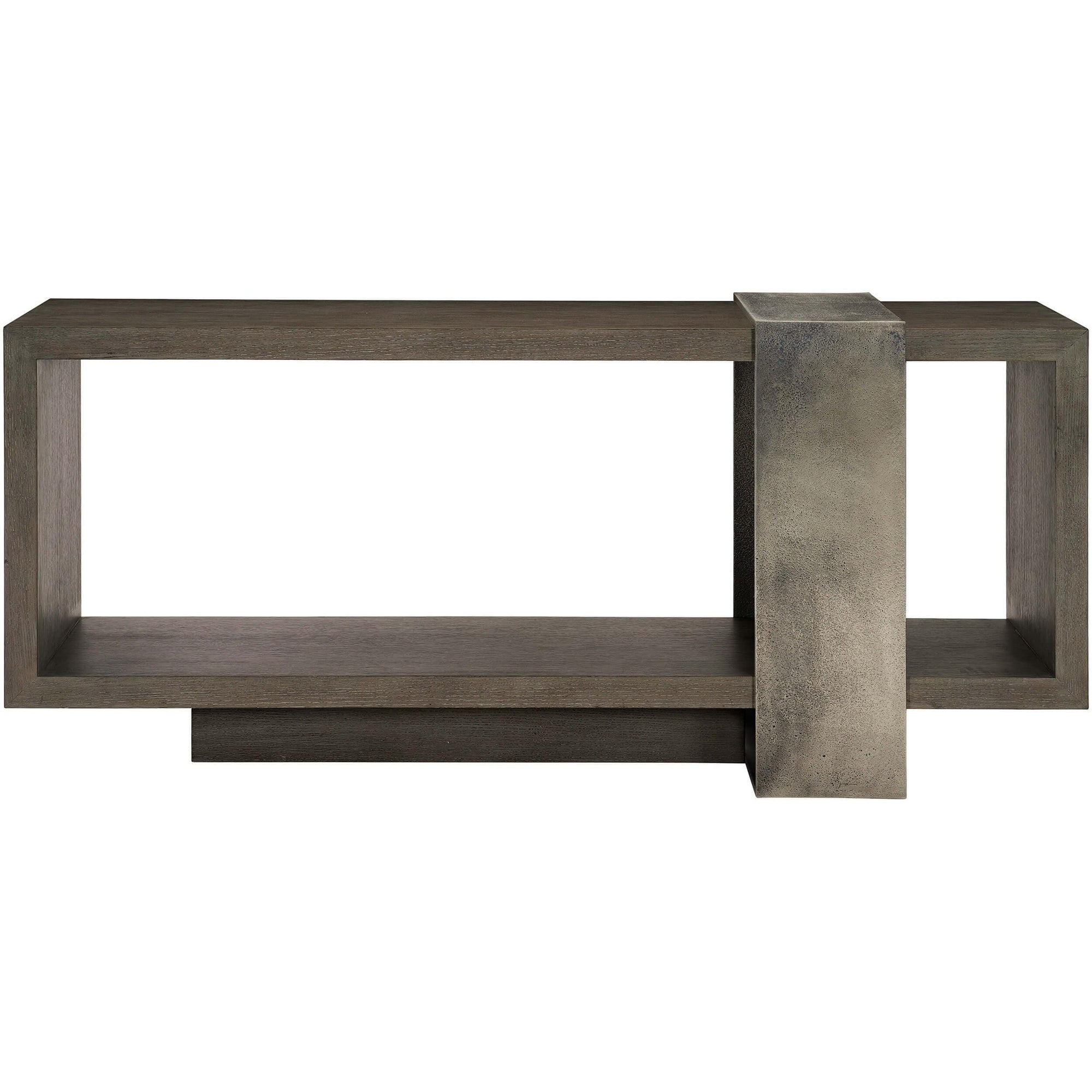 Linea Console Table, Cerused Charcoal – High Fashion Home