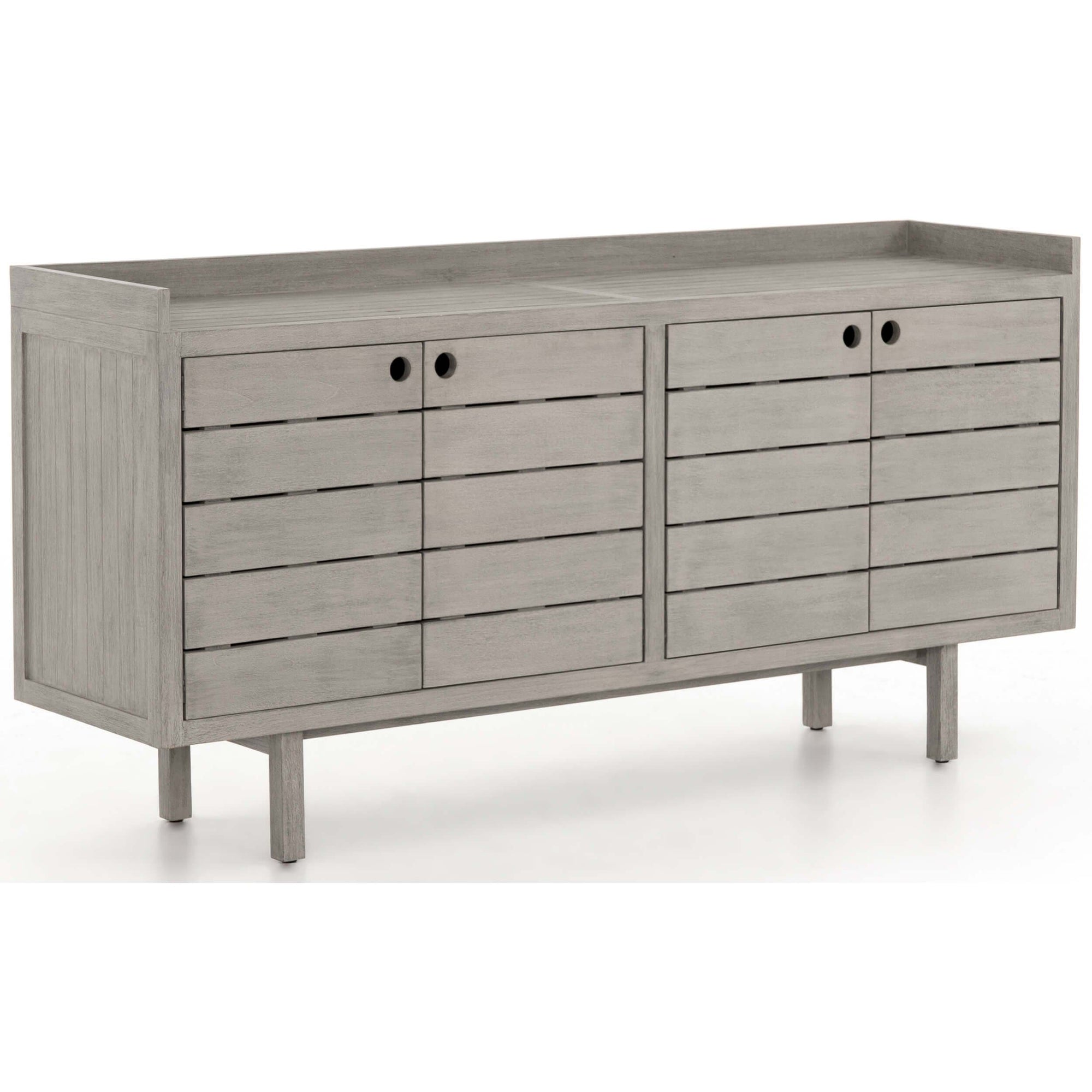 Lula Outdoor Sideboard, Weathered Grey by Four Hands – High Fashion Home