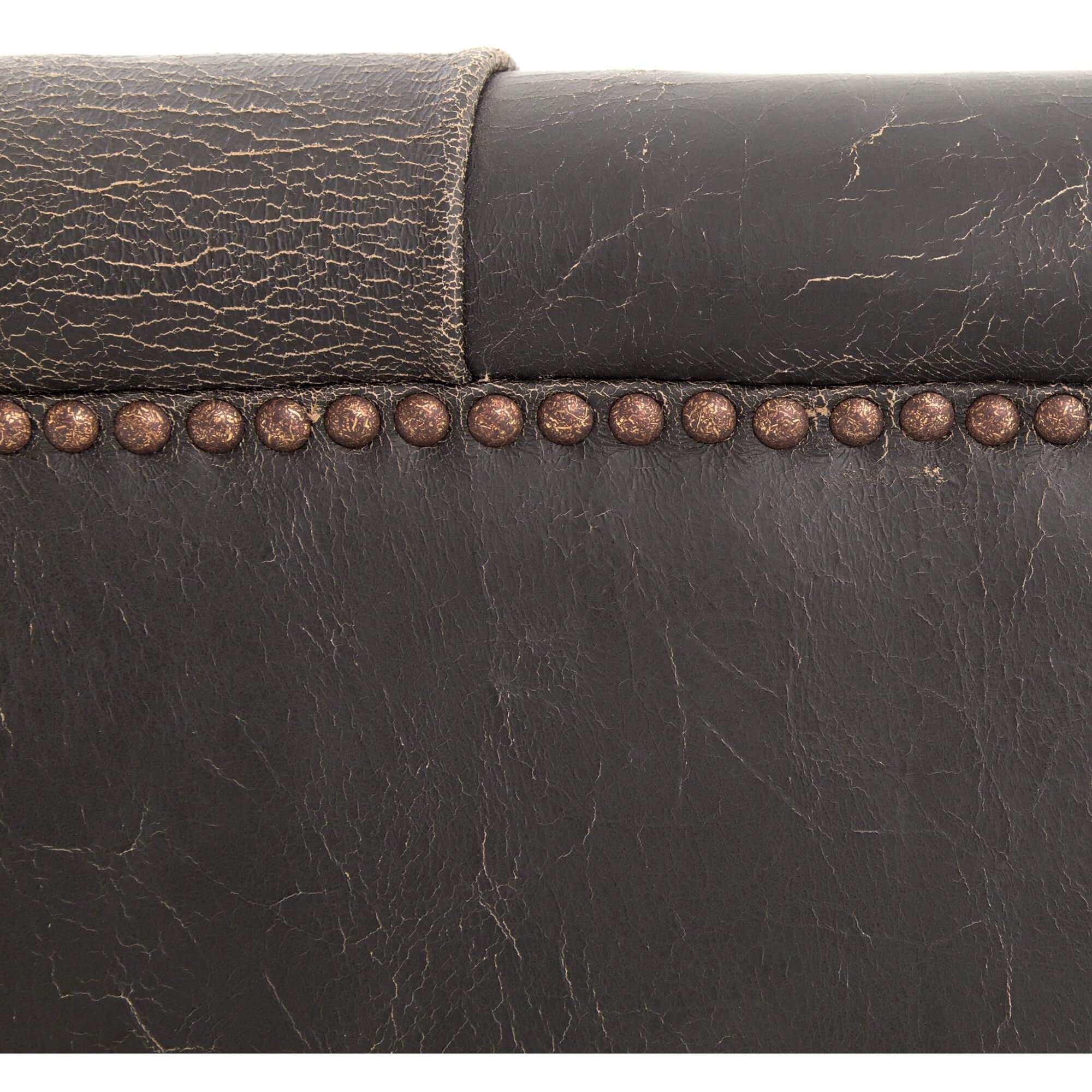 Maxx Leather Sofa, Destroyed Black – High Fashion Home