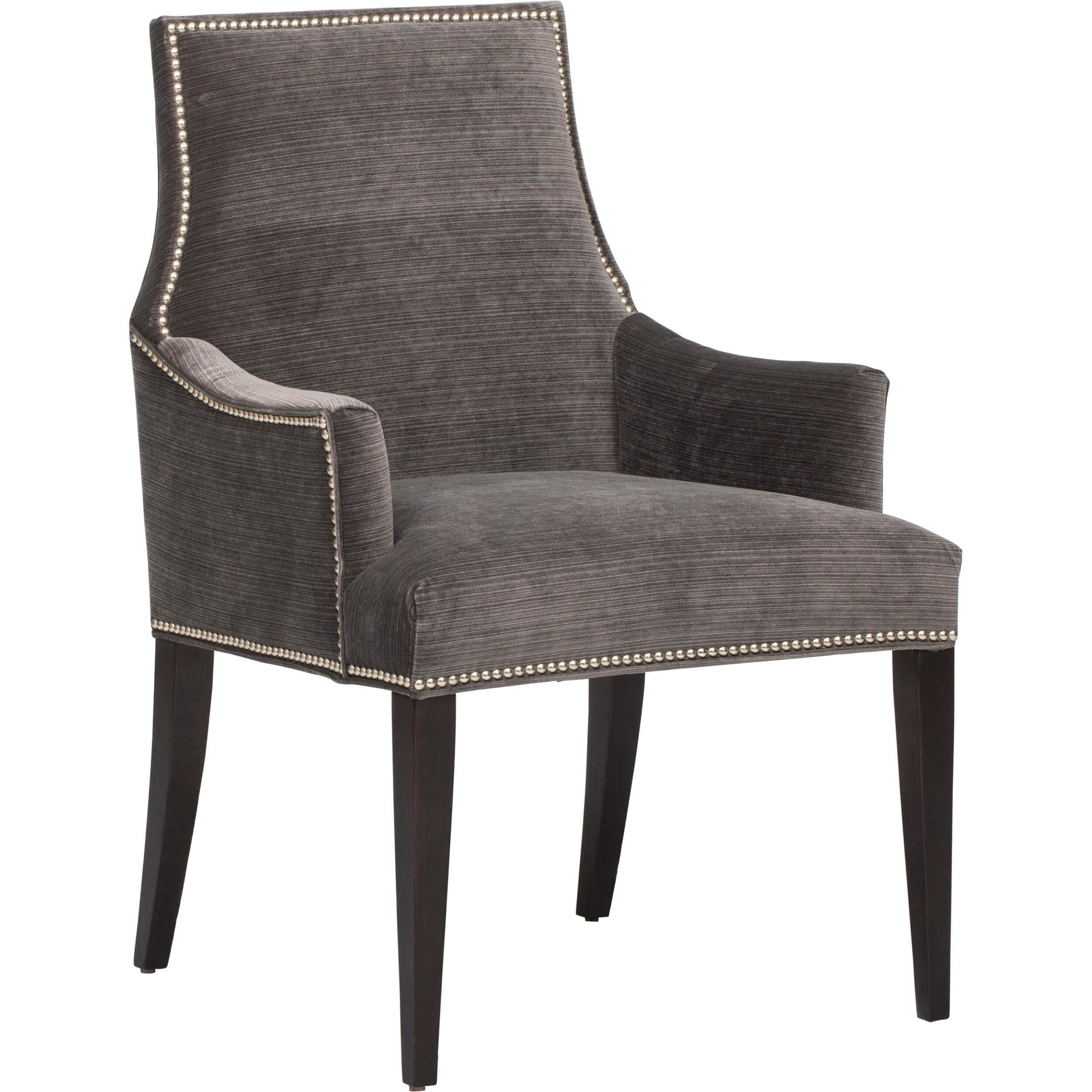 Oliver Arm Chair, Valhalla Pewter, Pewter Nailheads – High Fashion Home