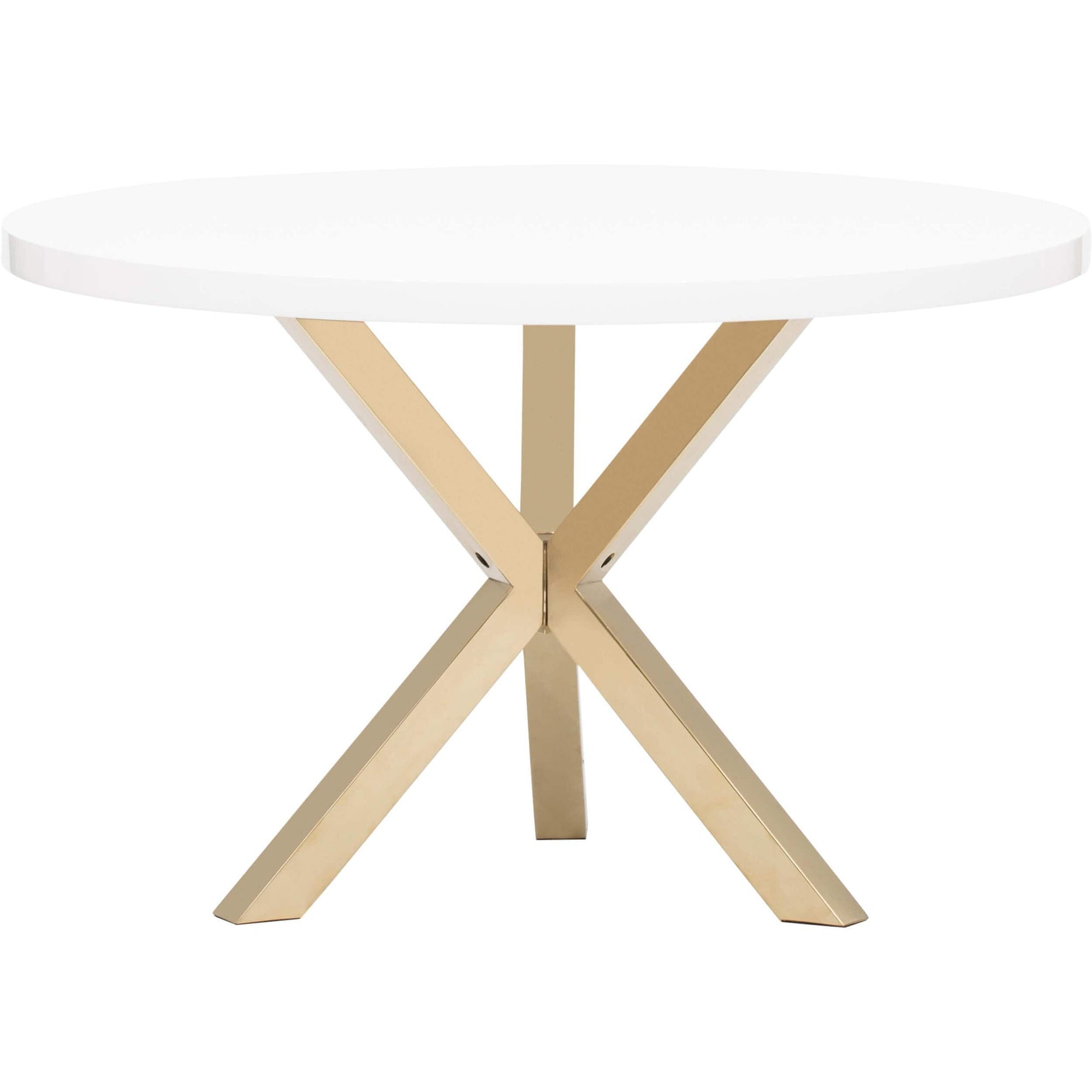 Remi Dining Table, White/Gold – High Fashion Home