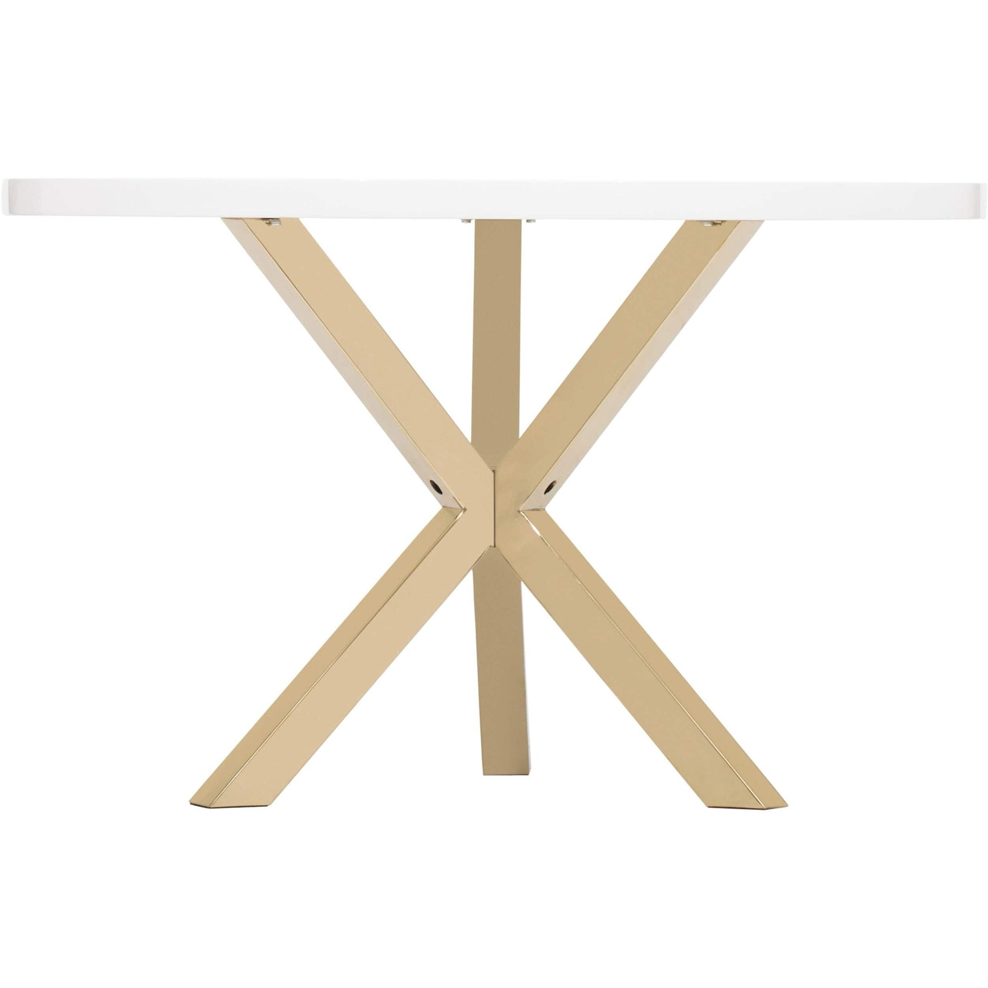 Remi Dining Table, White/Gold – High Fashion Home