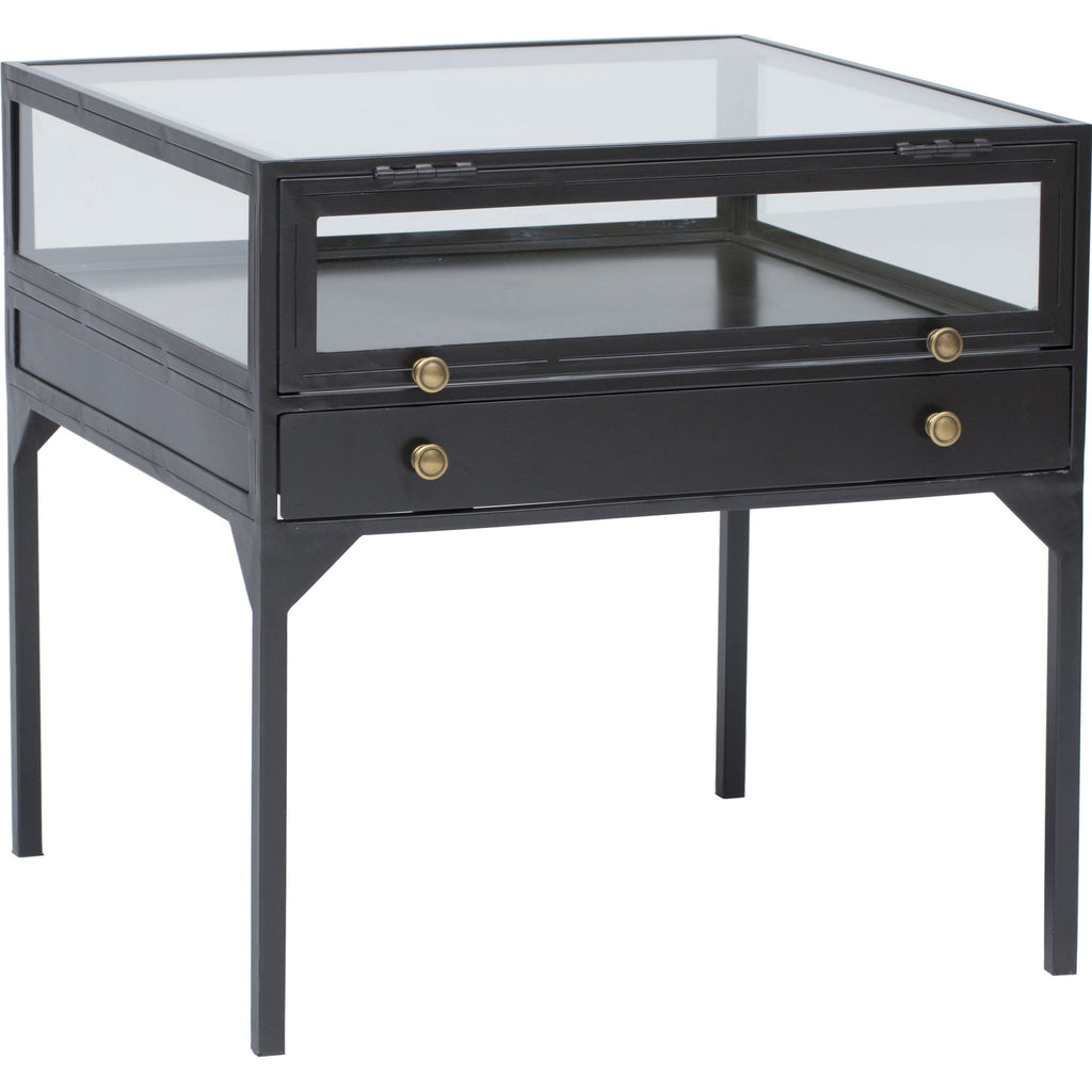 Shadow Box End Table, Black – High Fashion Home