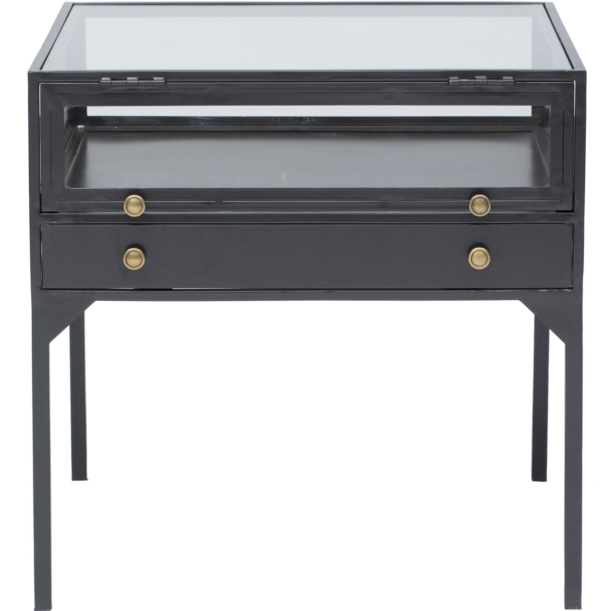 Shadow Box End Table, Black – High Fashion Home