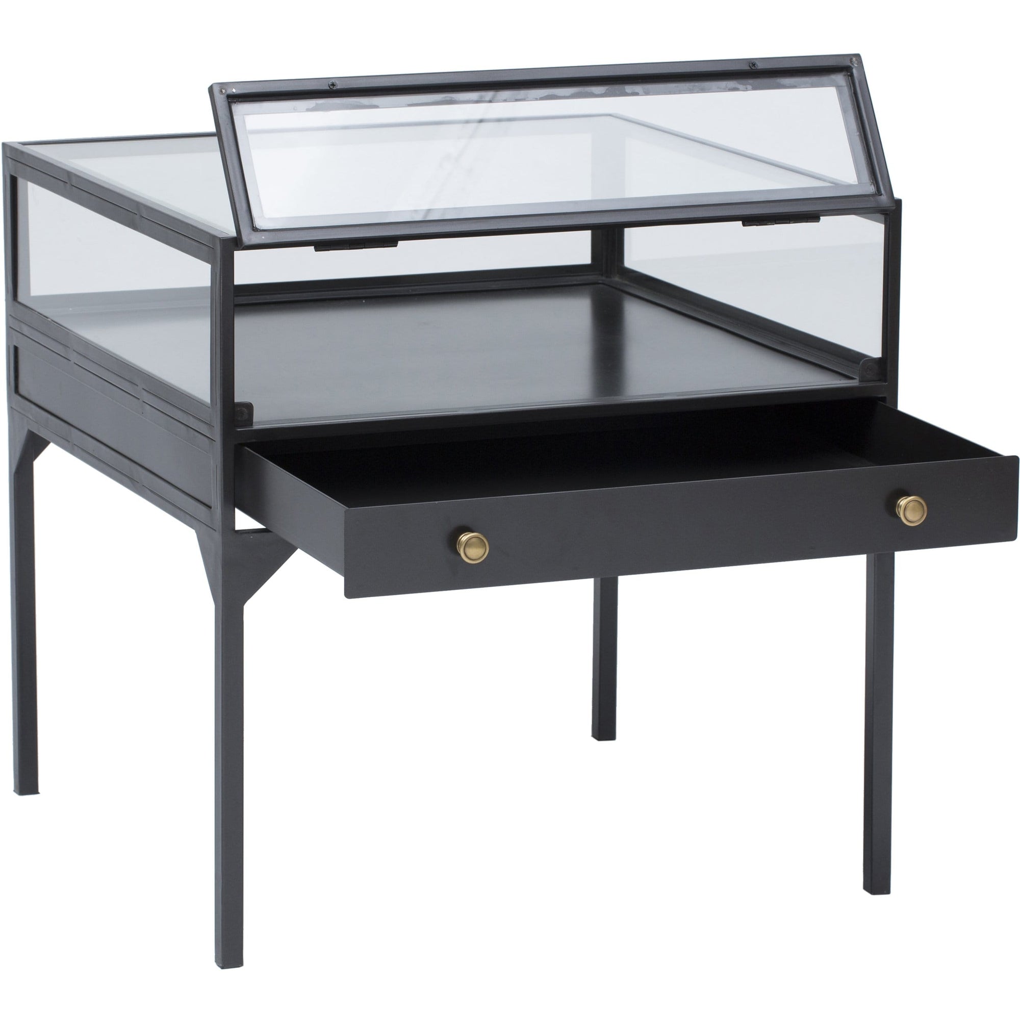 Shadow Box End Table, Black – High Fashion Home