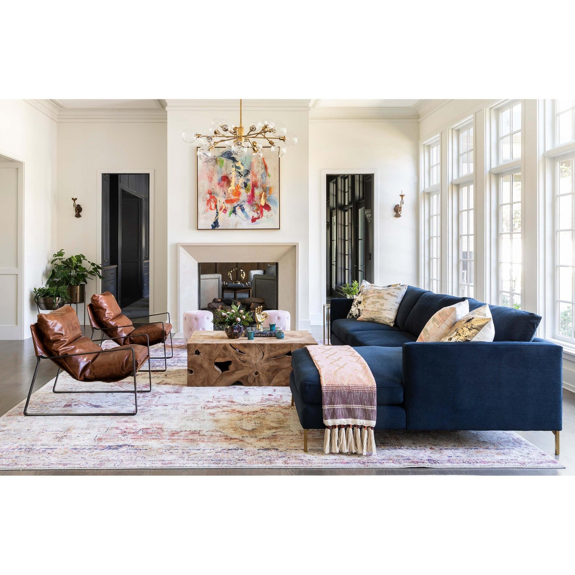 Pellman Chandelier, Matte Brass by Four Hands – High Fashion Home