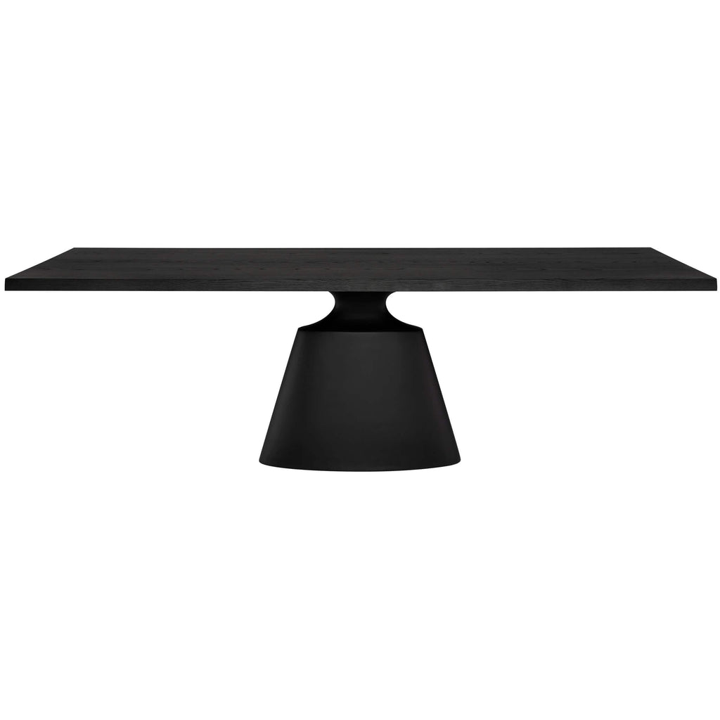 Taji Dining Table, Veneer Onyx / Black Base – High Fashion Home