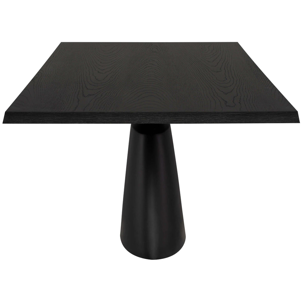 Taji Dining Table, Veneer Onyx / Black Base – High Fashion Home