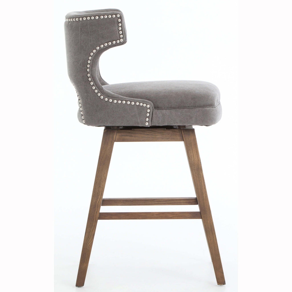 Task Swivel Counter Stool, Dark Moon – High Fashion Home