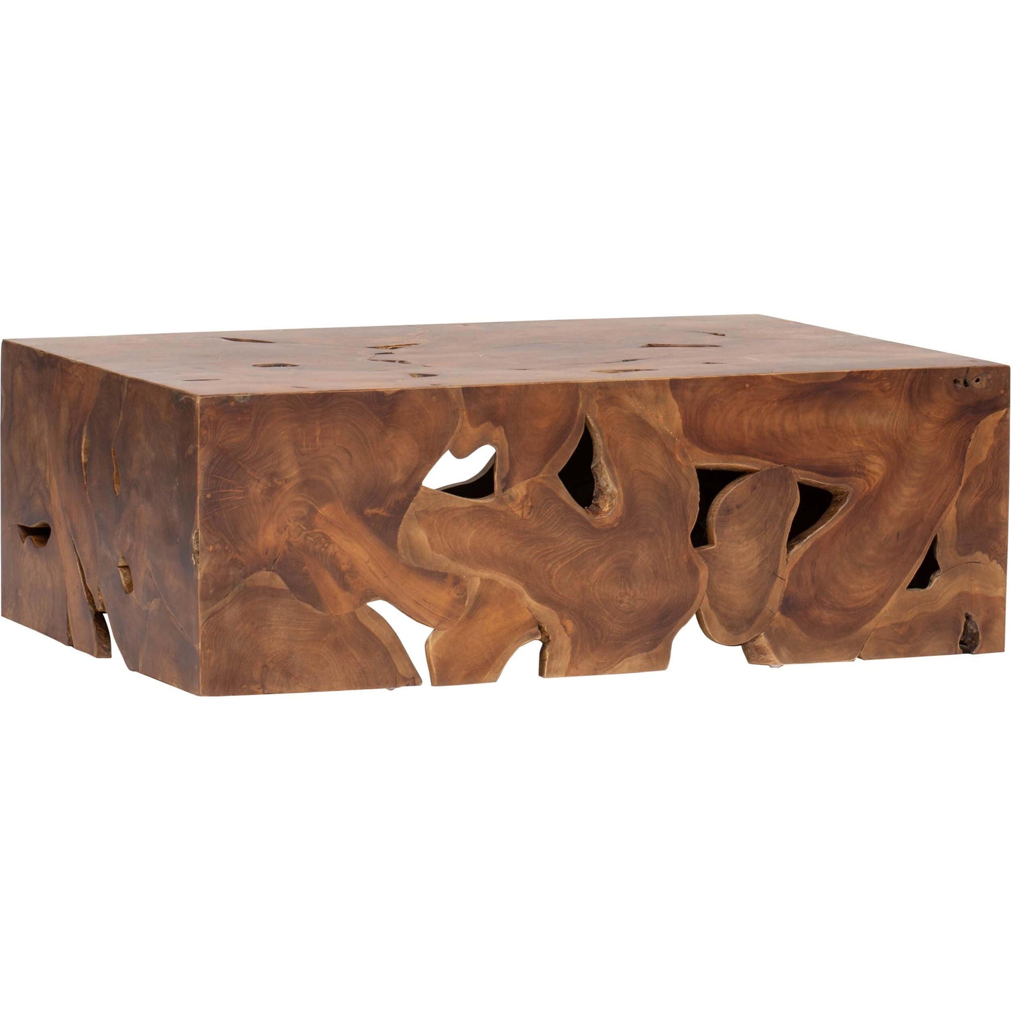 Teak Block Coffee Table – High Fashion Home