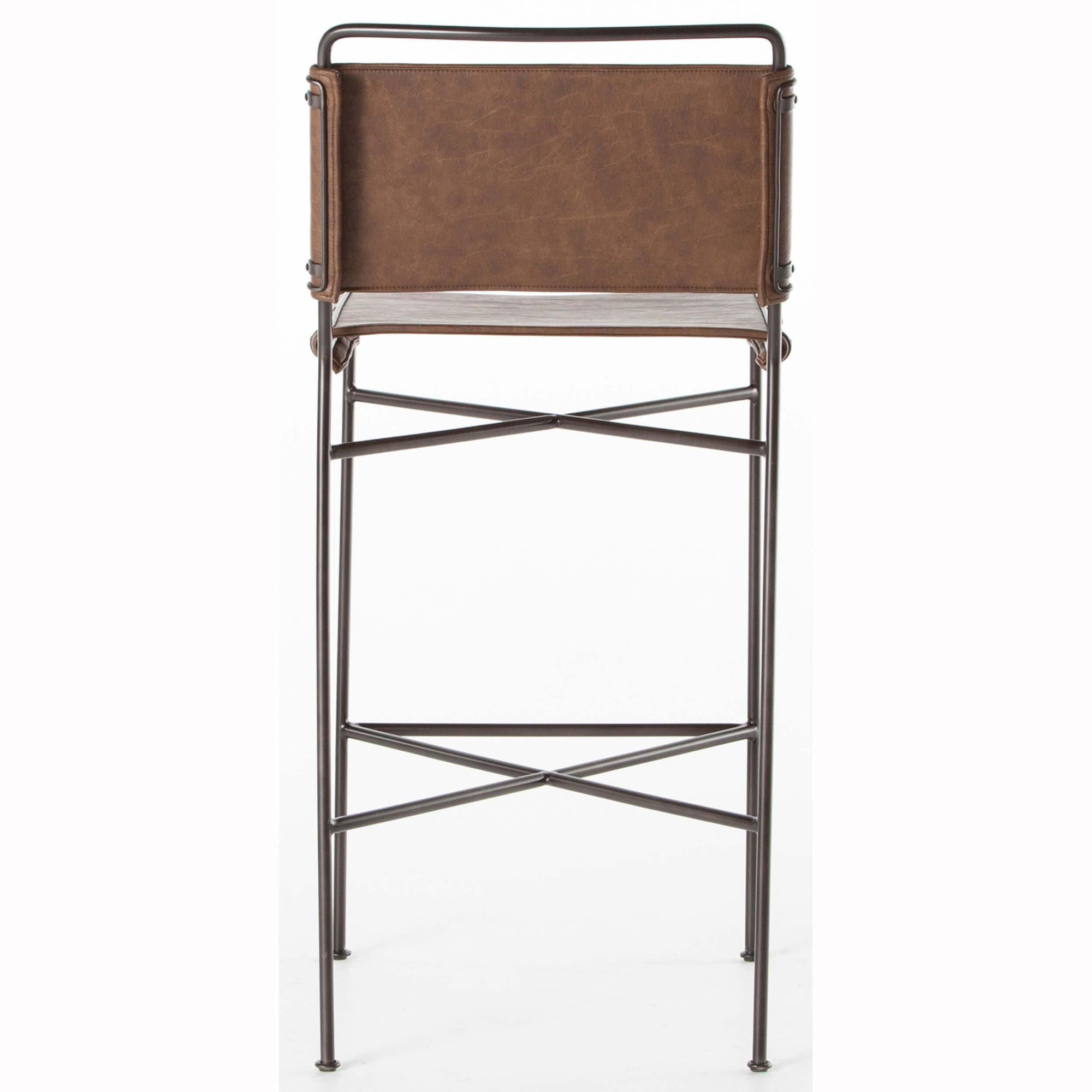 Wharton Bar & Counter Stool, Distressed Brown, Set of 2 by Four Hands ...