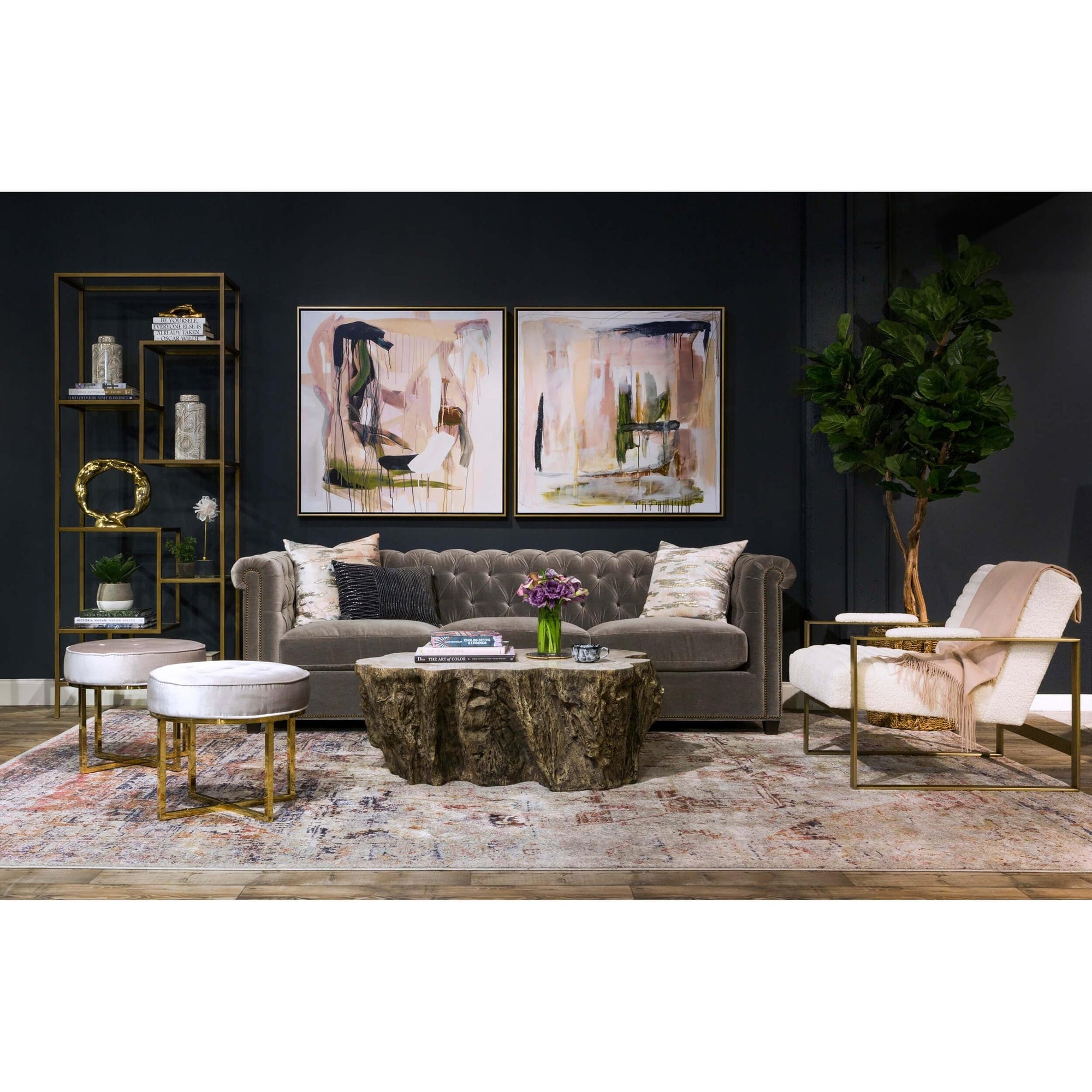 Chloe Fossilized Clam Lava Coffee Table – High Fashion Home
